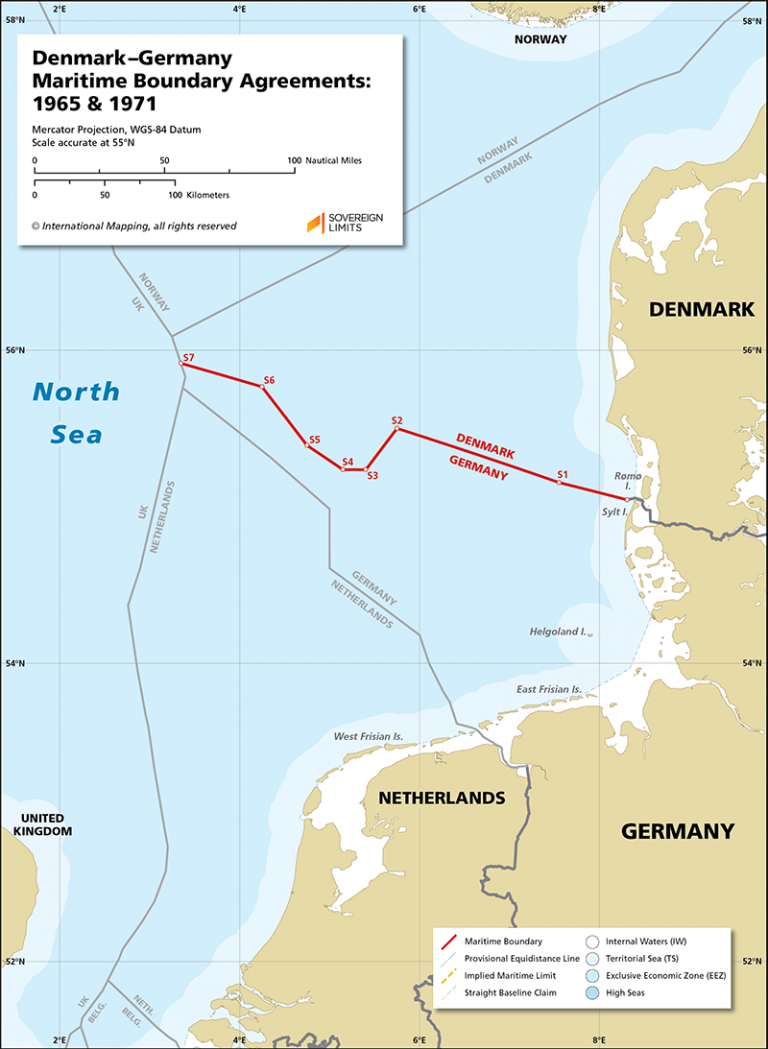 Denmark–Germany (North Sea) Maritime Boundary | Sovereign Limits