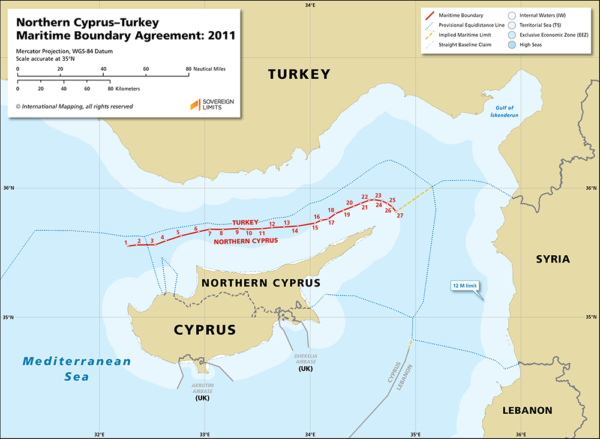 Northern Cyprus–Türkiye Maritime Boundary | Sovereign Limits